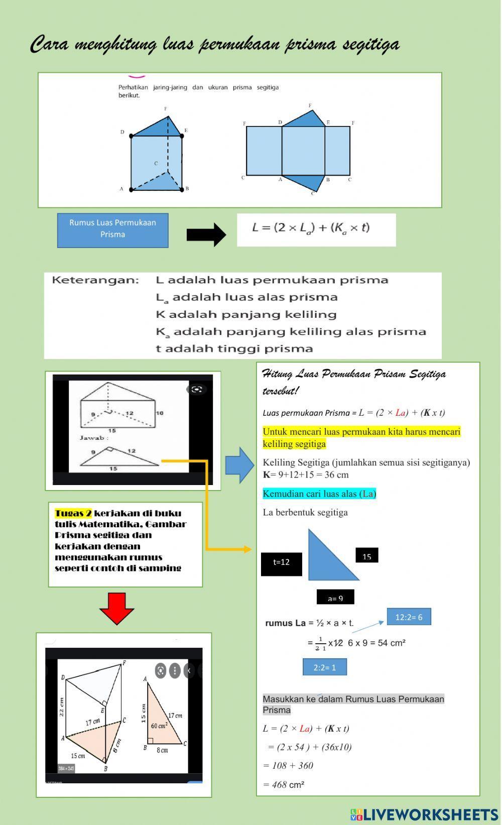 1440380 | Matematika Luas Permukaan Prisma Segitiga