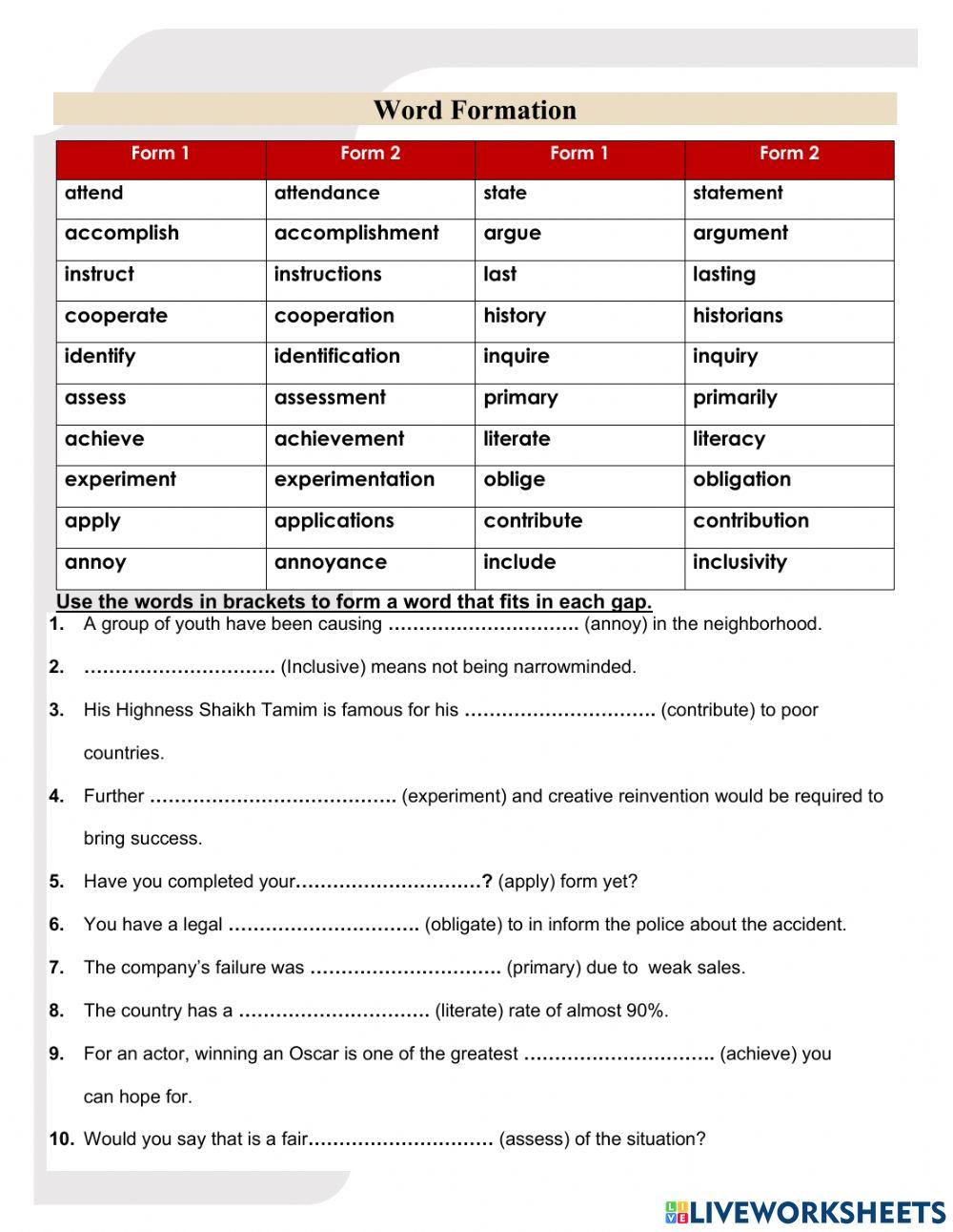 G12 Module Two Vocabulary online exercise for | Live Worksheets