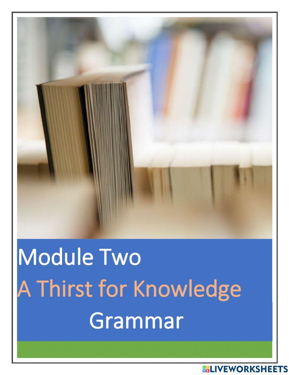 G12 Module Two Grammar online exercise for | Live Worksheets