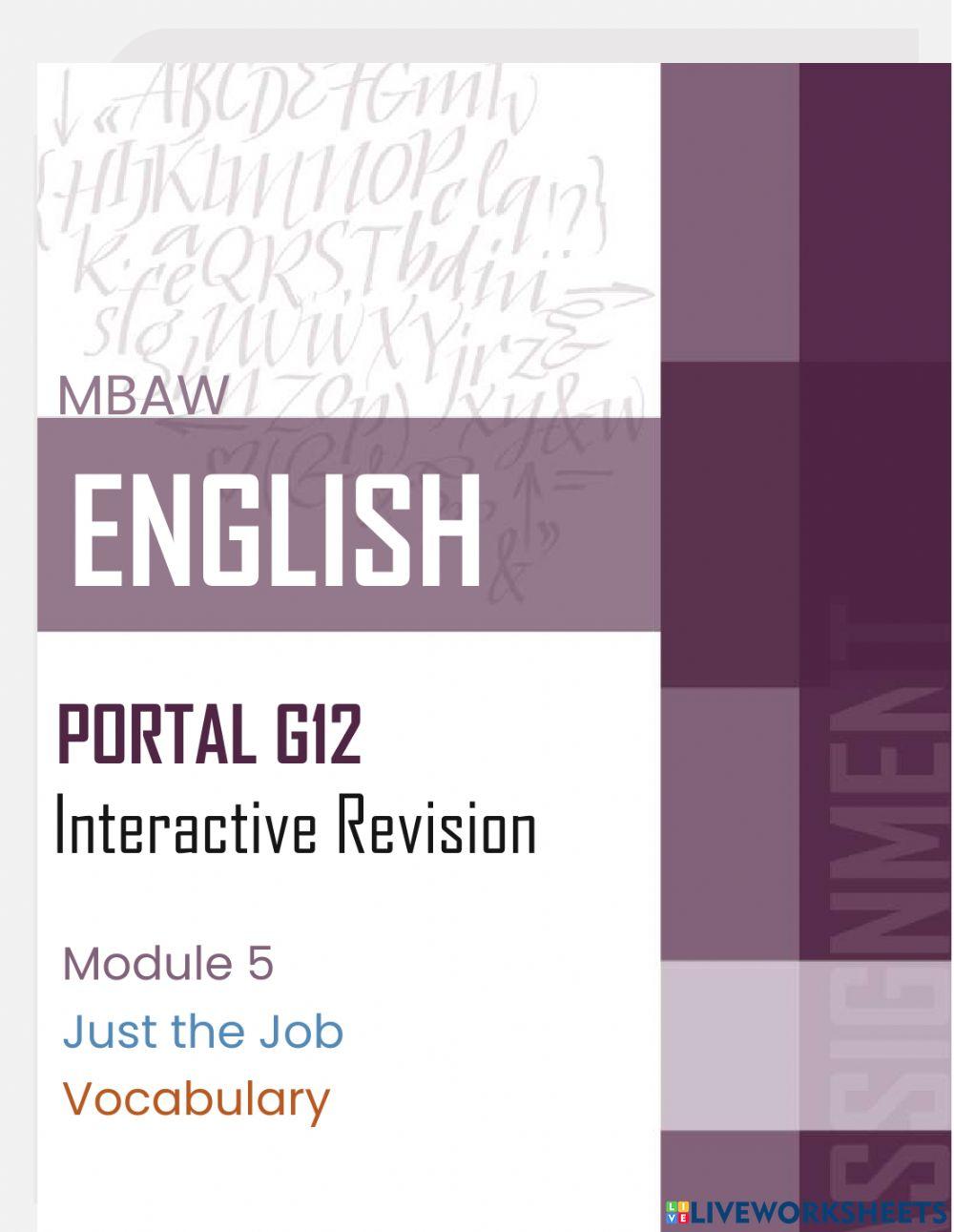 G12 Module five Vocabulary online exercise for | Live Worksheets