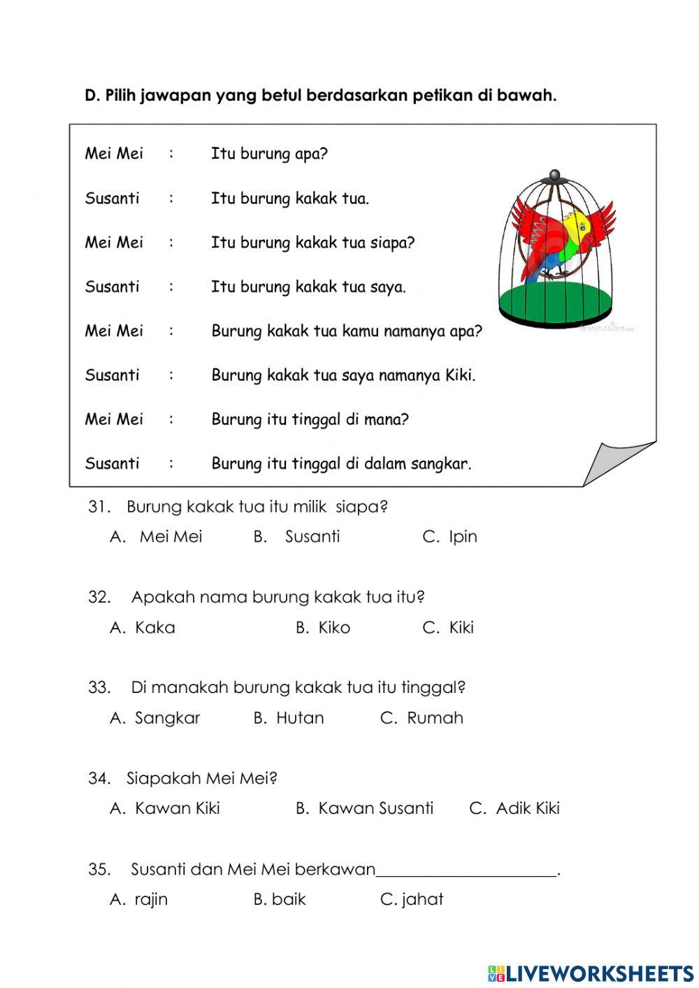 Soalan Bahasa Melayu Tahun 1 Feerdas - vrogue.co Soalan Bahasa Melayu Tahun 1 Feerdas - vrogue.co