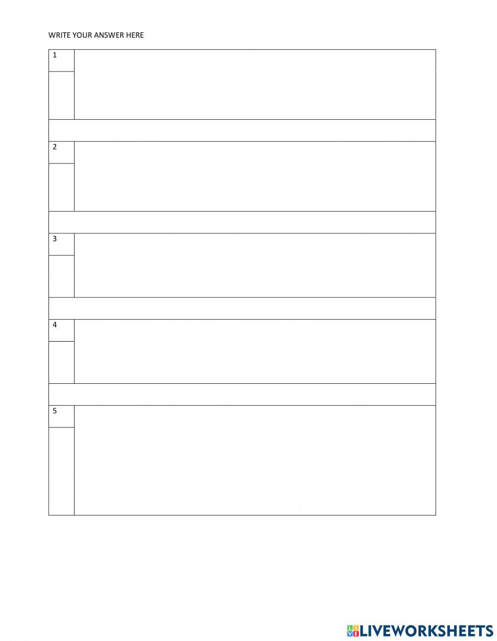 Writing review interactive worksheet | Live Worksheets