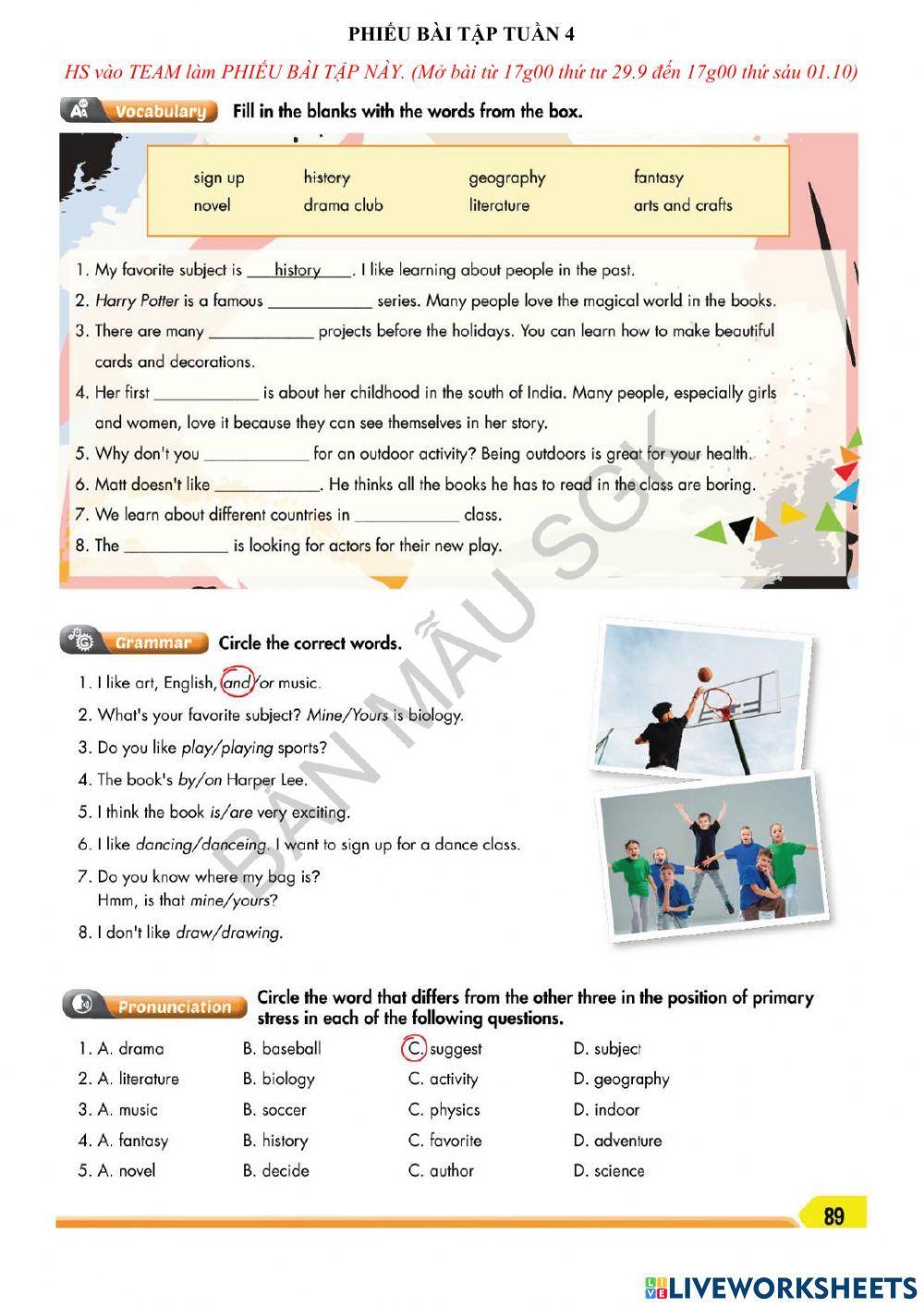 POSSESIVE PRONOUN(mine, yours) school activity worksheet | Live Worksheets