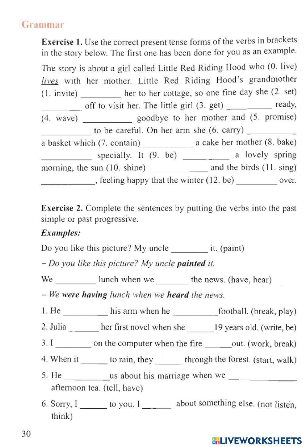 Unit 2: language focus worksheet | Live Worksheets