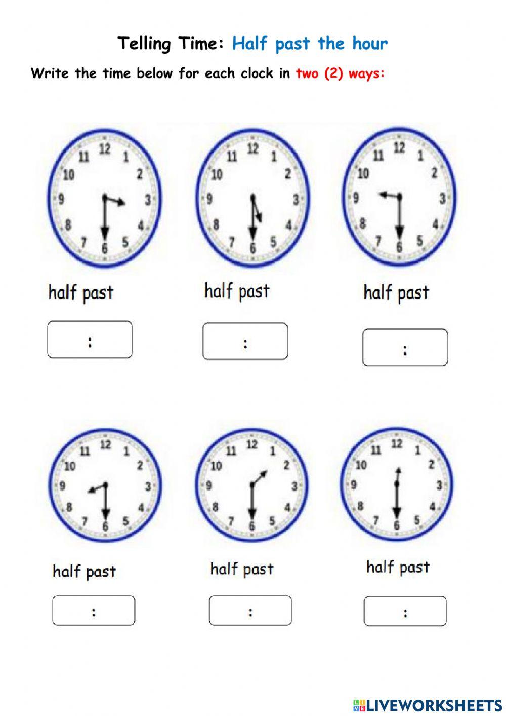 4256384 | Telling time half past hour and hour | shusan