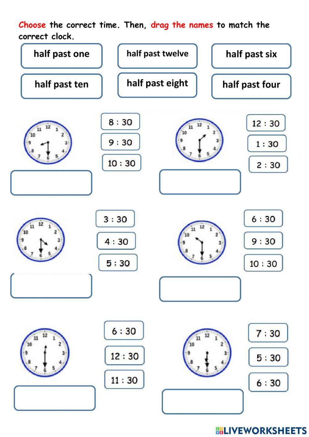 4256384 | Telling time half past hour and hour | shusan