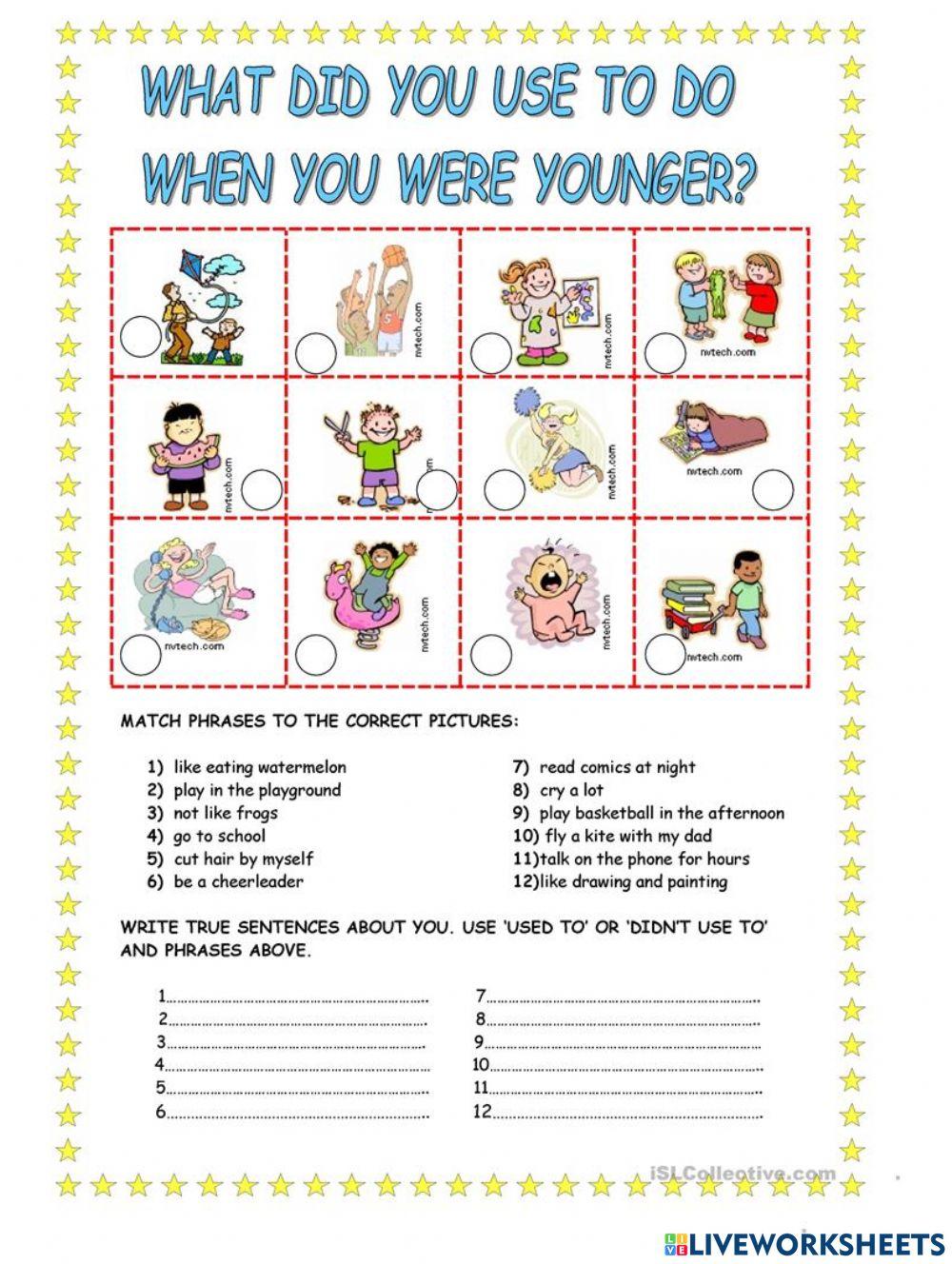 Used to 1444373 | Hà Hoàng Long | Live Worksheets