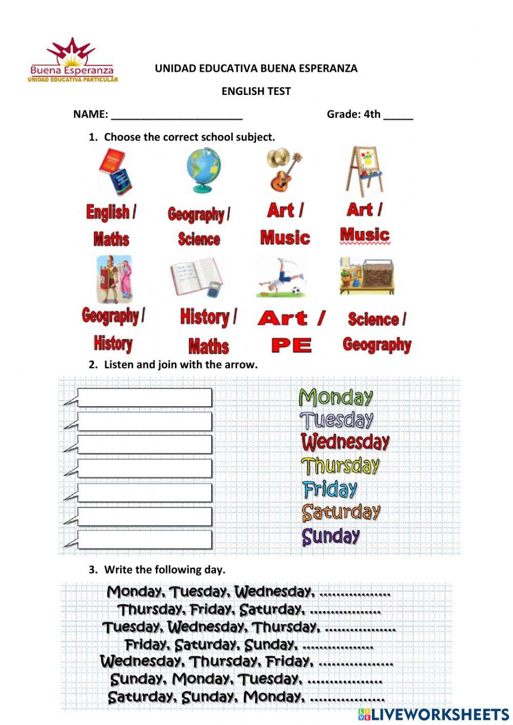1444530 | English 4th | avilatatiana | LiveWorksheets