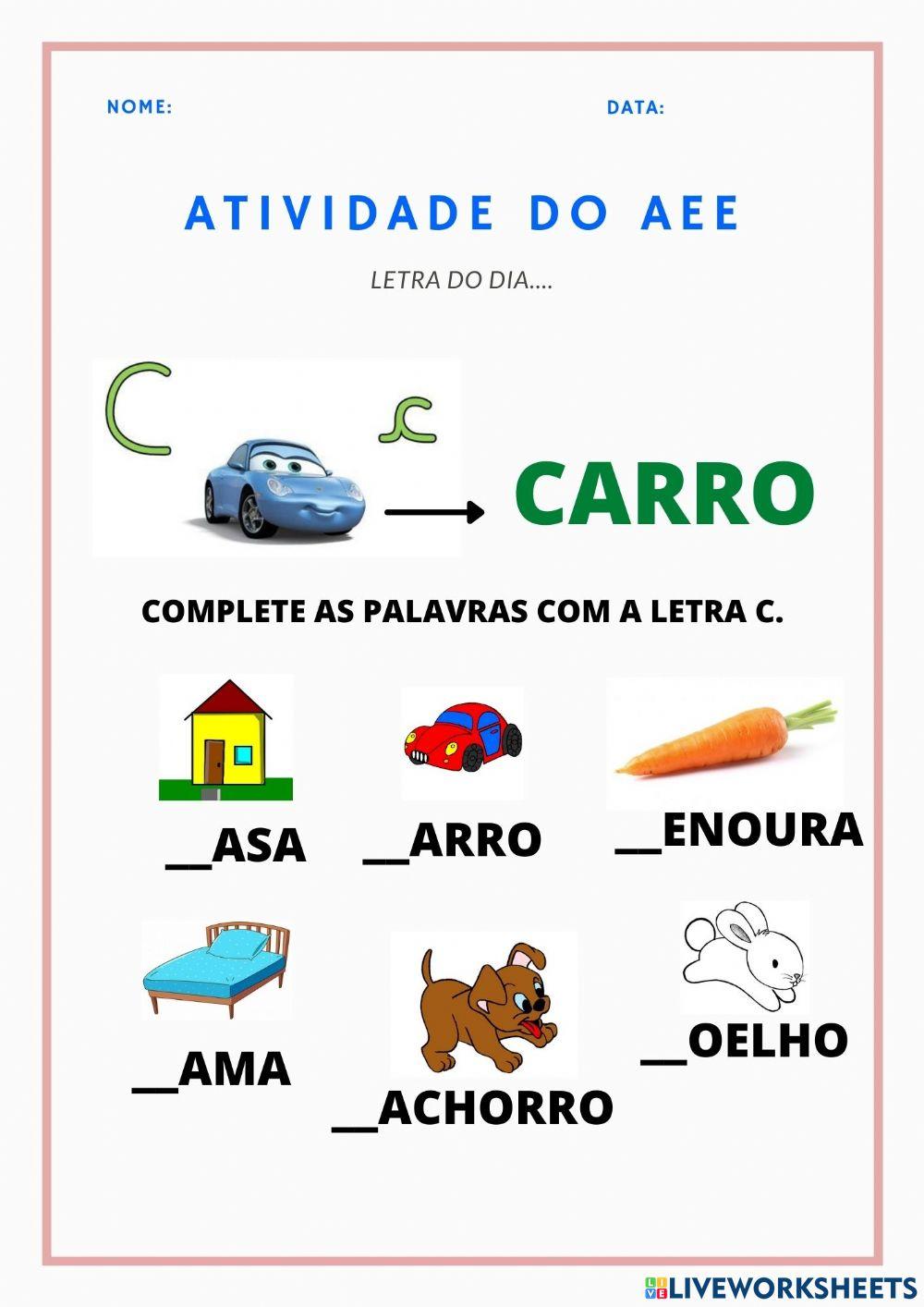 Letra c online exercise for GRADE3 | Live Worksheets