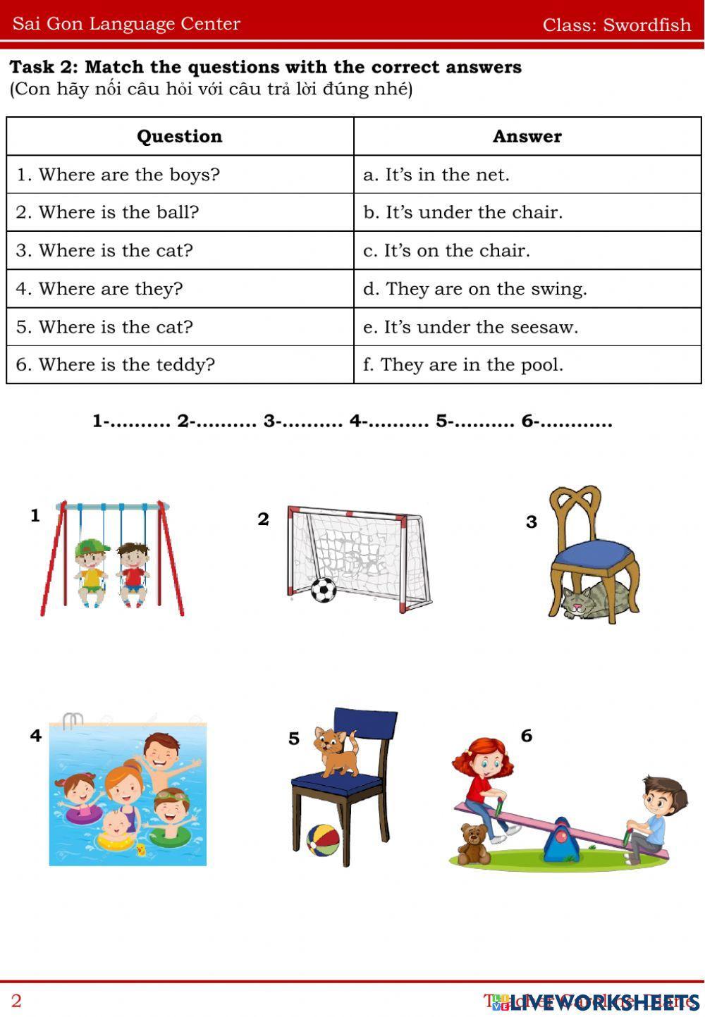 Homework-class Swordfish (Sep 26th) worksheet | Live Worksheets