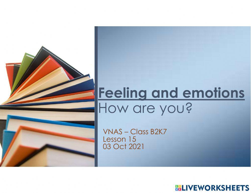 Lesson 15 Feeling and emotion worksheet | Live Worksheets