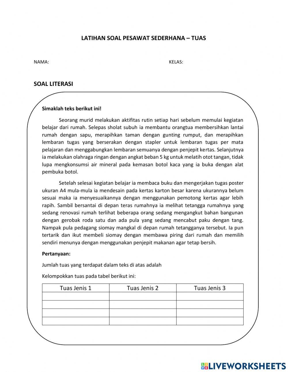 LATIHAN SOAL TUAS 1445471 | Dina Sabila | Live