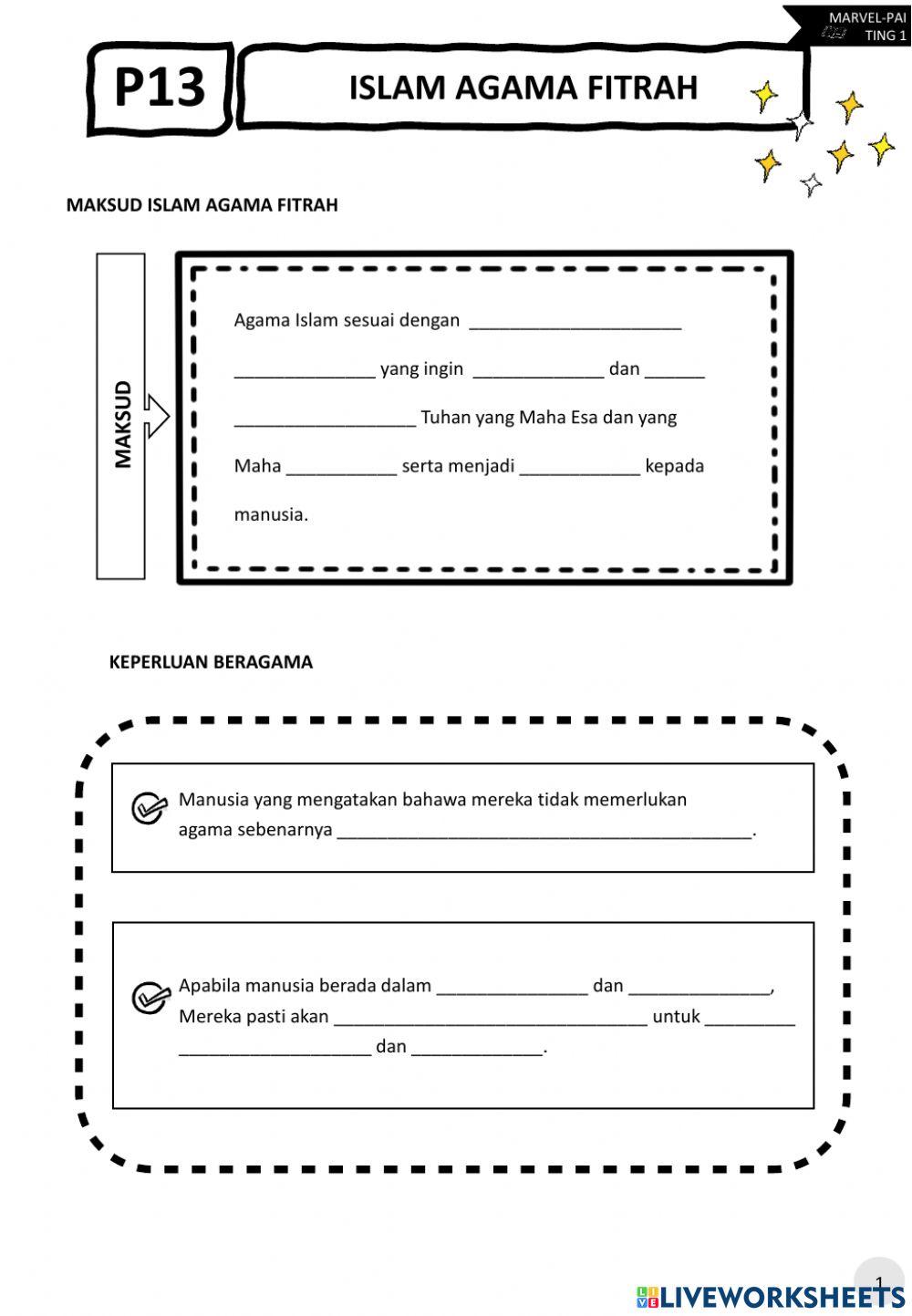 Pendidikan isla… | Free Interactive Worksheets | 1445840
