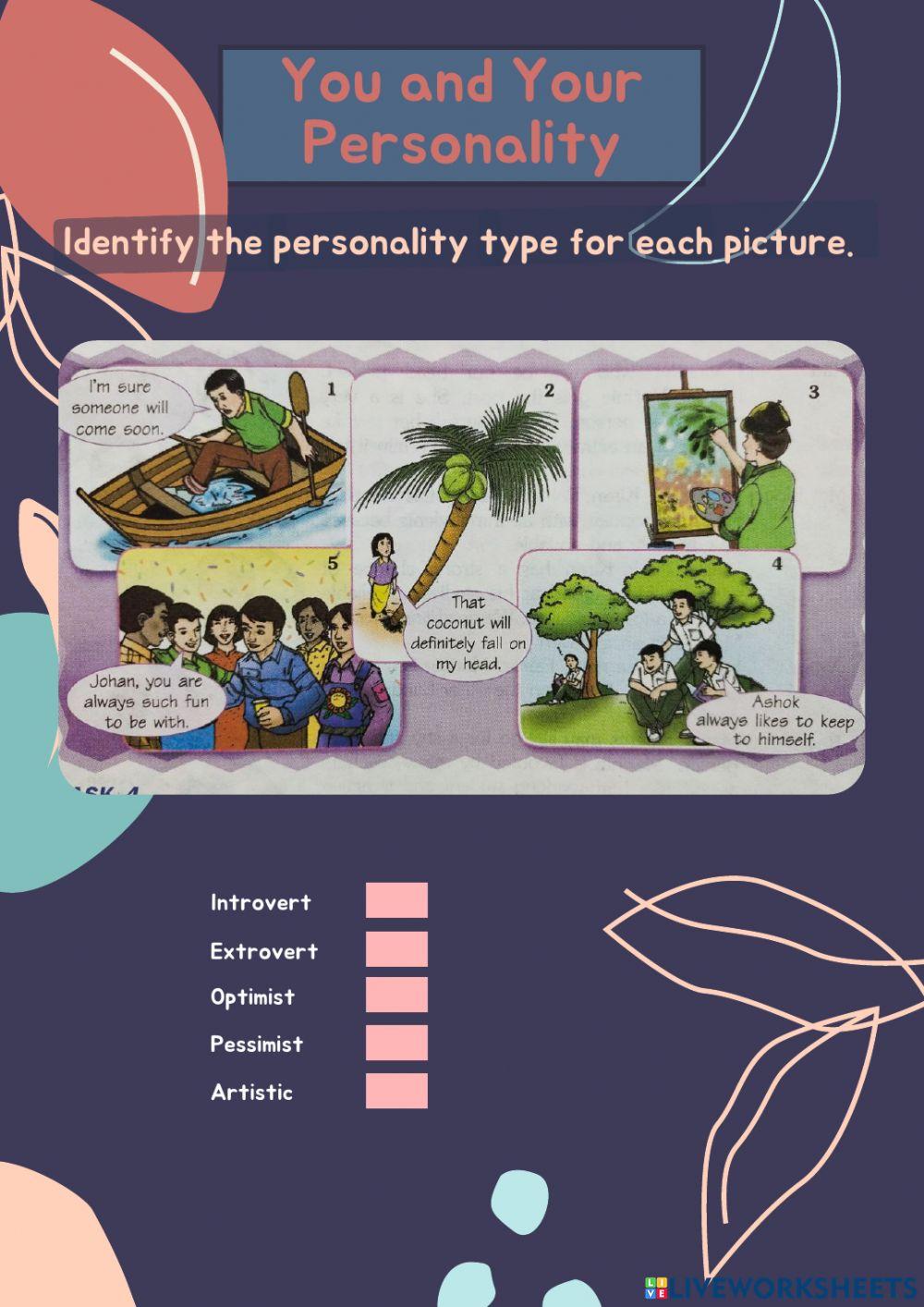 You and Your Personality worksheet | Live Worksheets