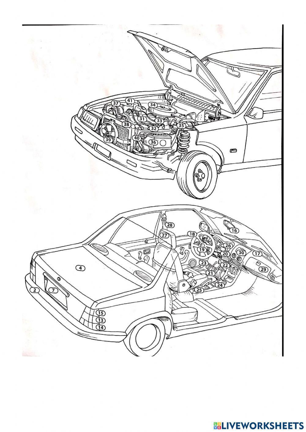 Car Parts | Free Interactive Worksheets | 1446313