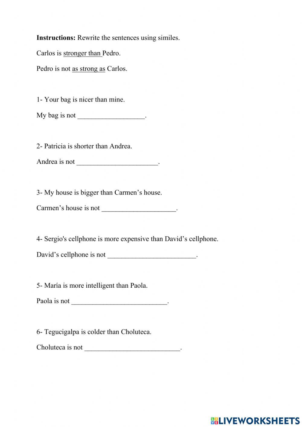 Comparative and similes 1446922 | María Fernanda