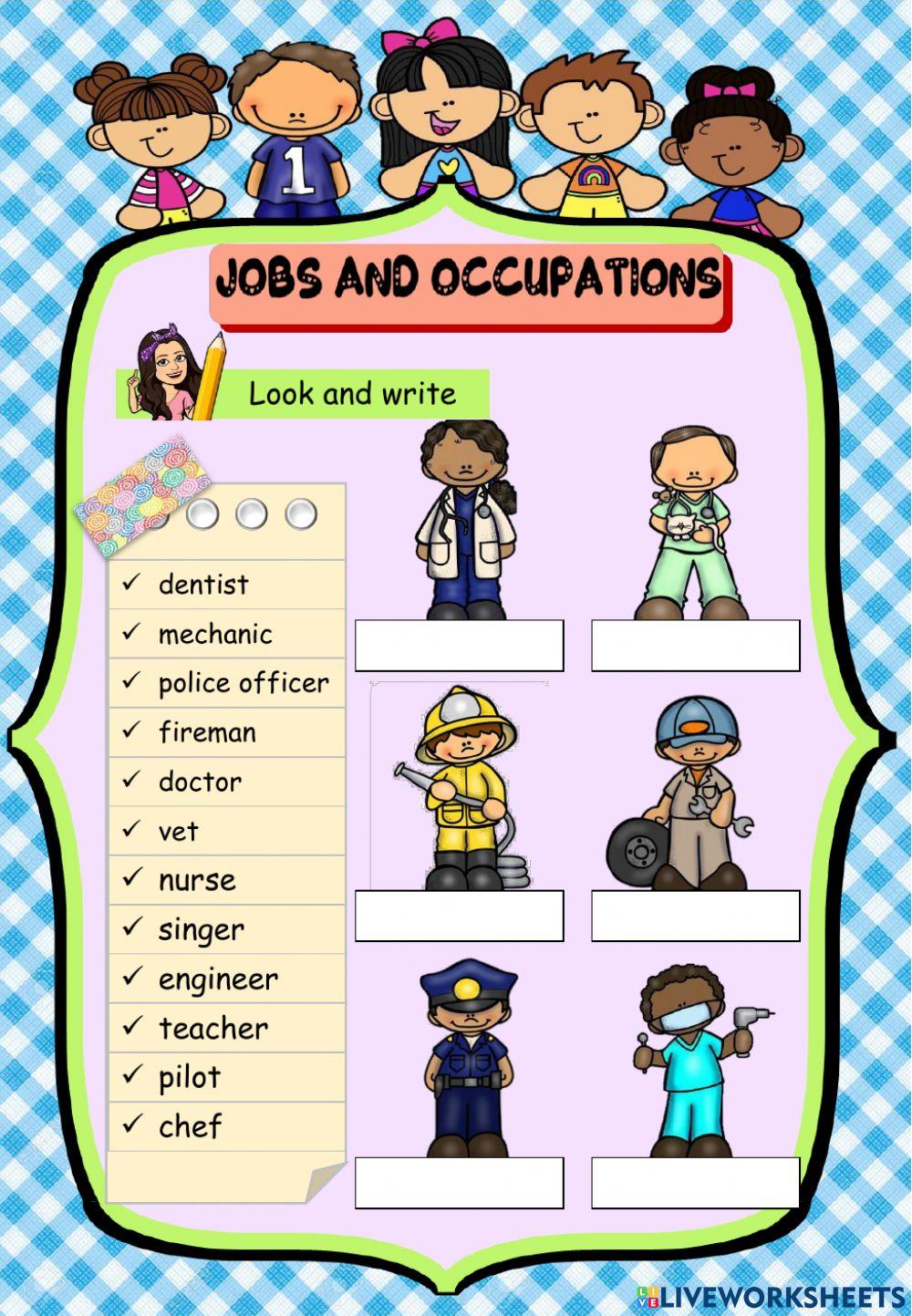 Jobs and occupa… | Free Interactive Worksheets | 1448832