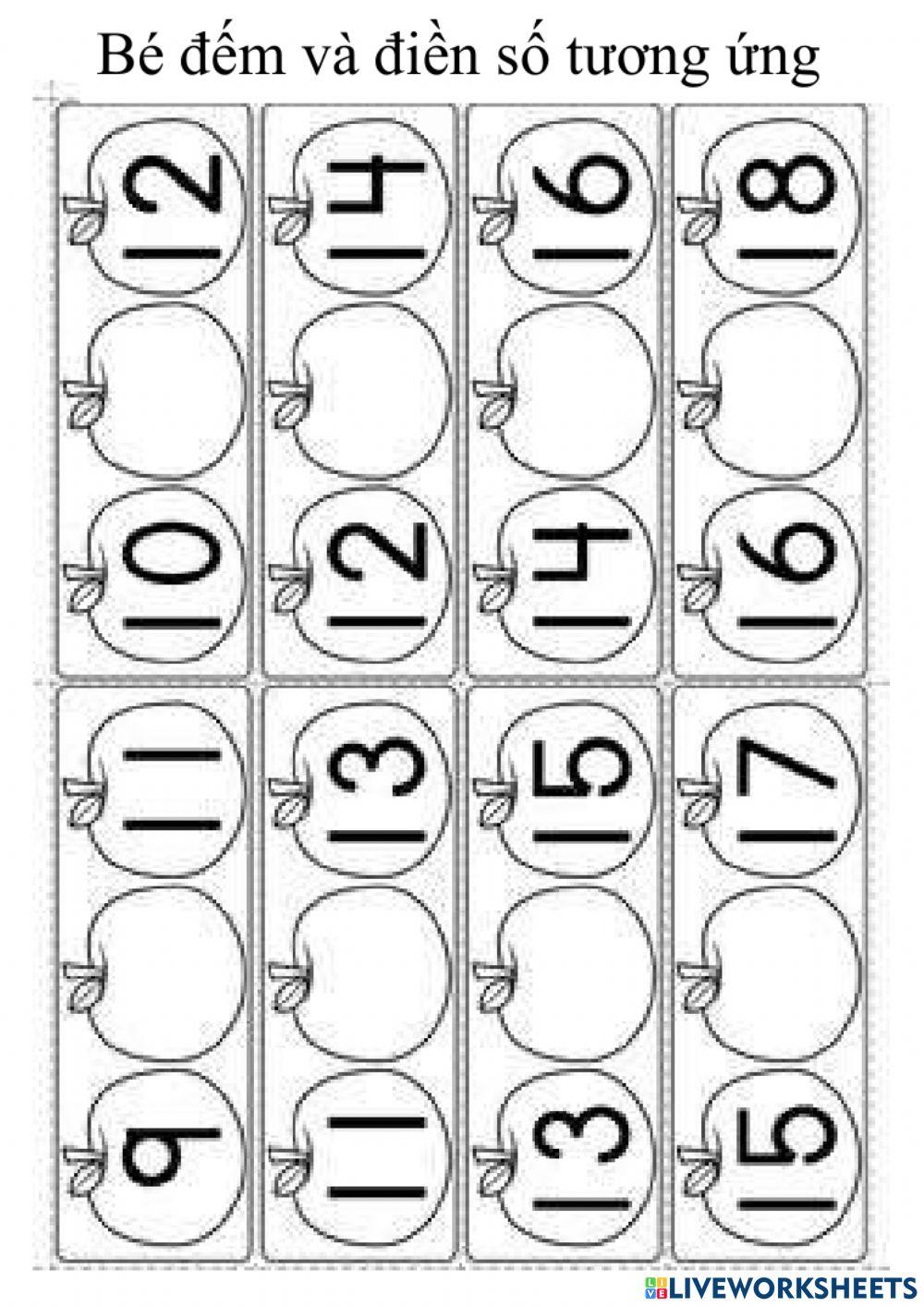 Counting exercise for Preschool | Live Worksheets