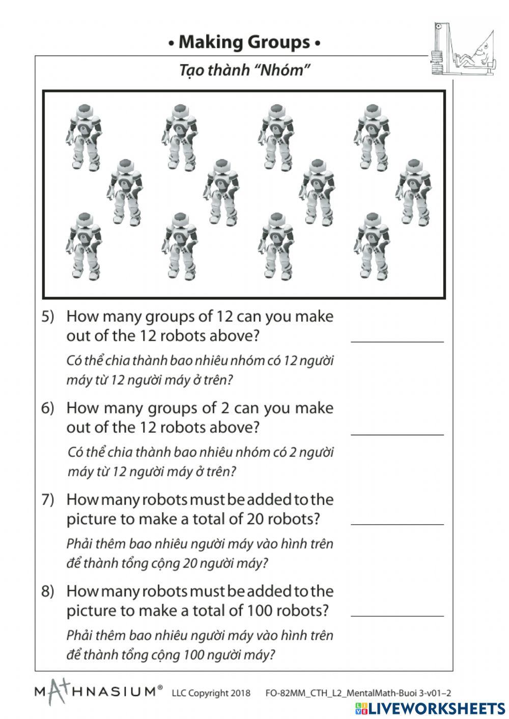 Making groups worksheet | Live Worksheets