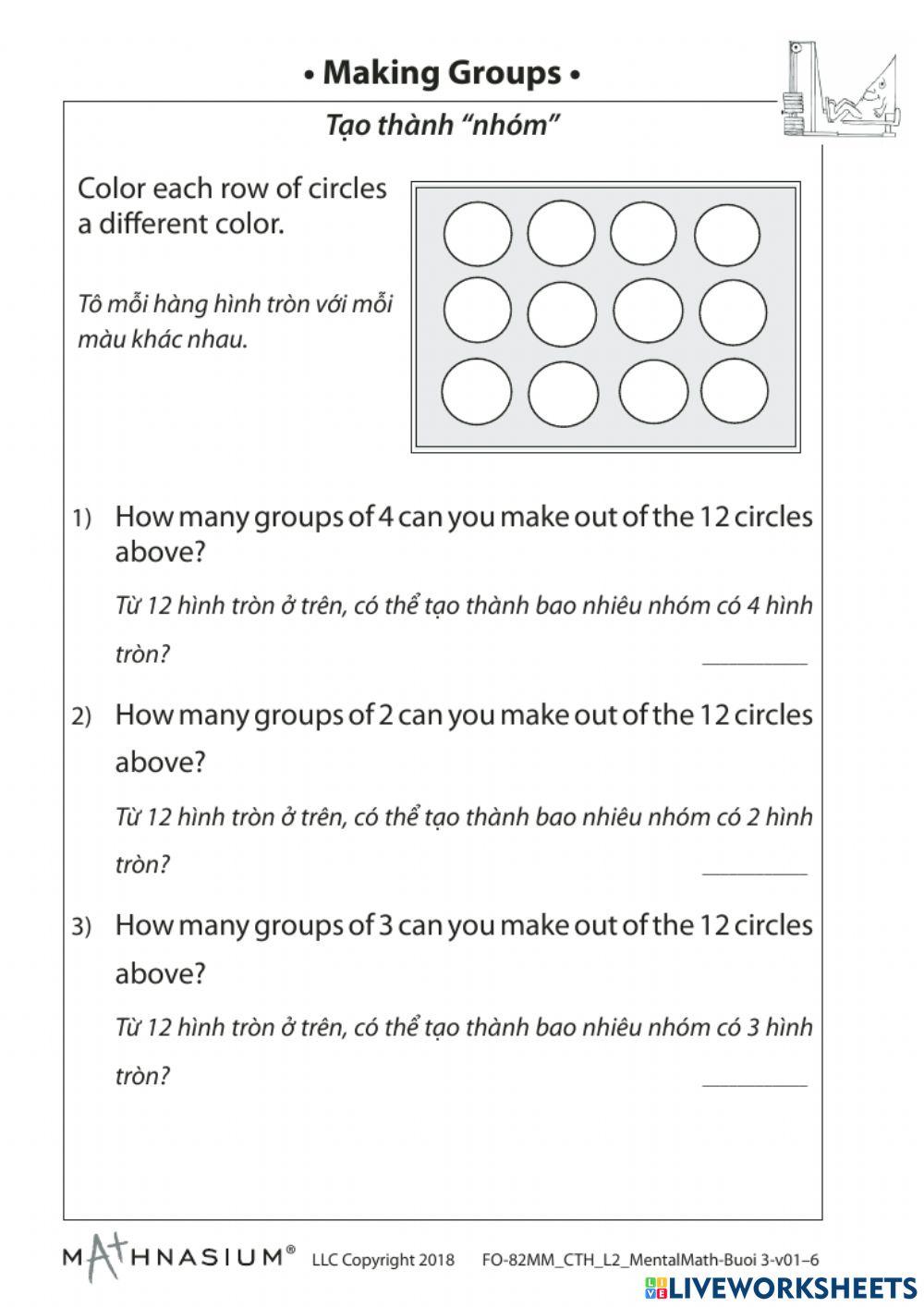 Making groups worksheet | Live Worksheets