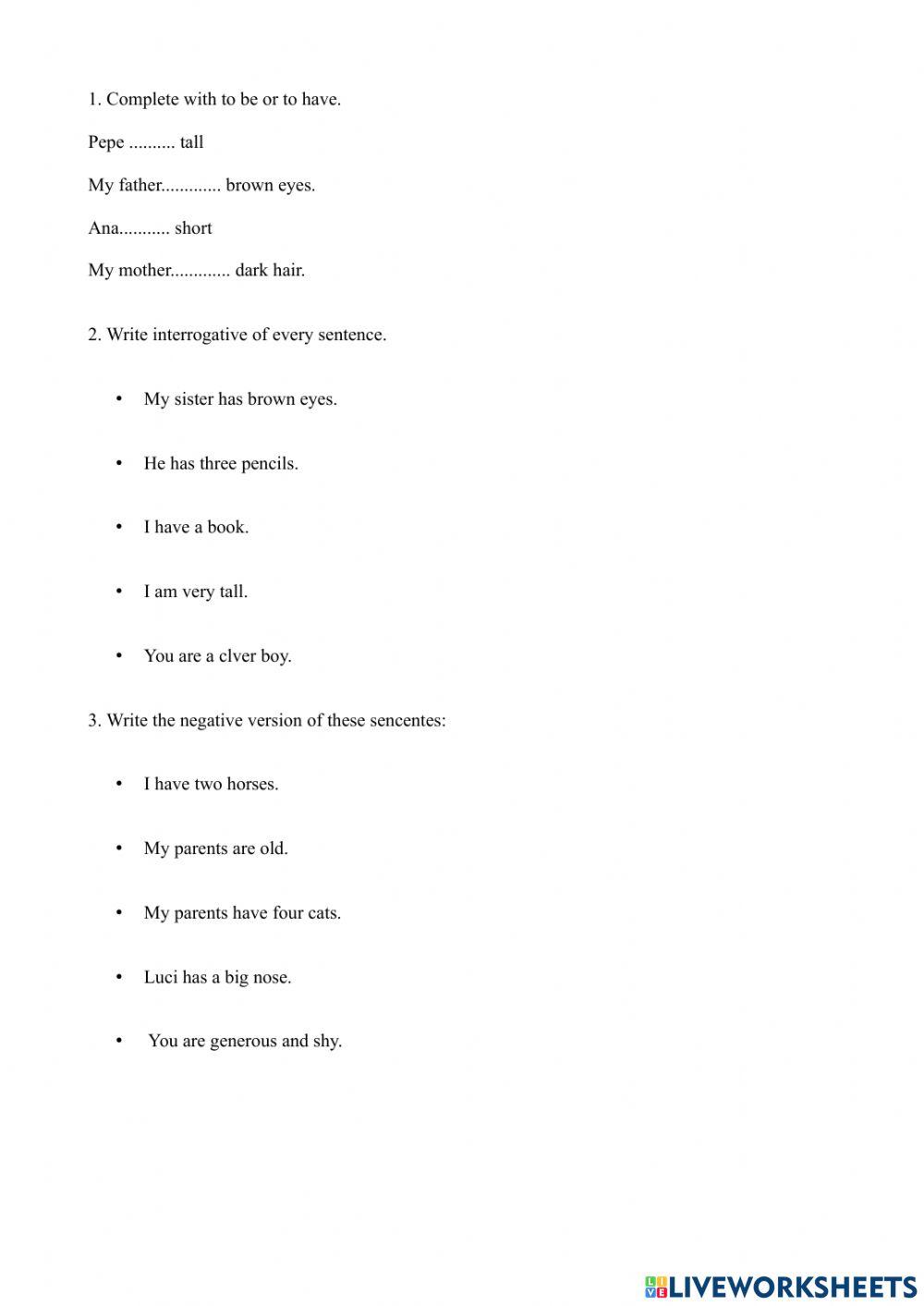 Interrogative a… | Free Interactive Worksheets | 1450299