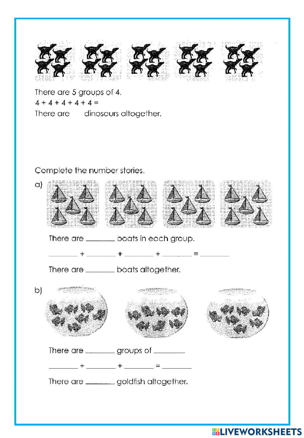Multiplication Stories online exercise for | Live Worksheets