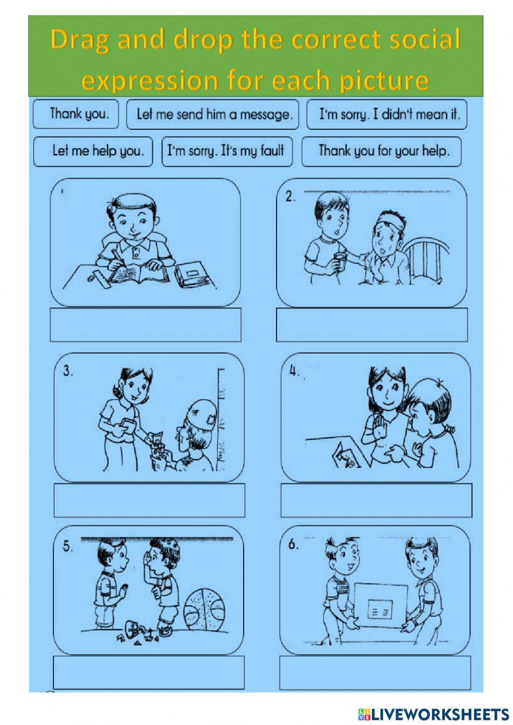 Year 4 : social expression | LiveWorksheets | 1450670