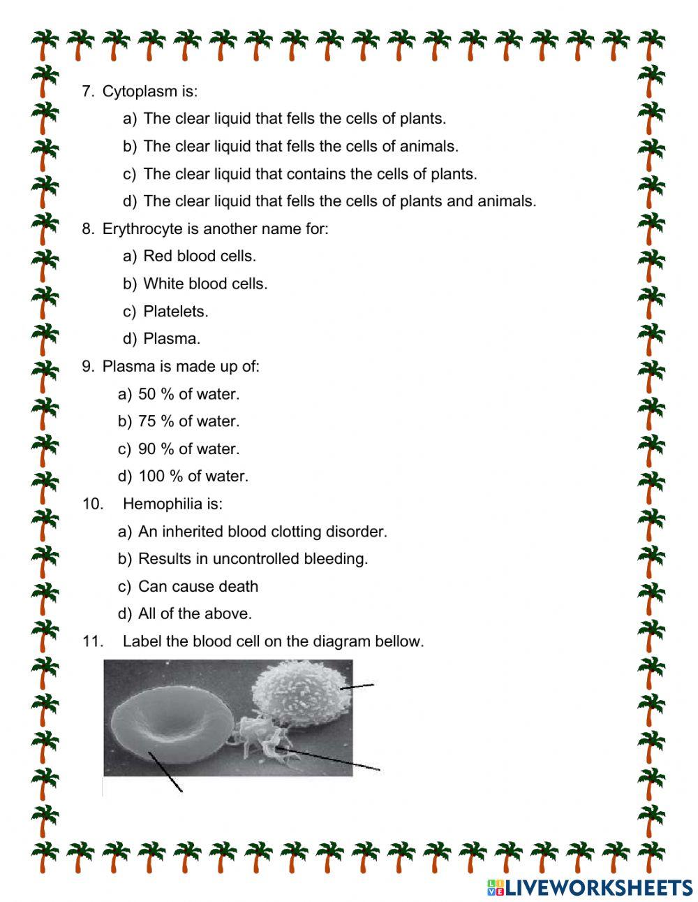 Blood Quiz | Free Interactive Worksheets | 1451361