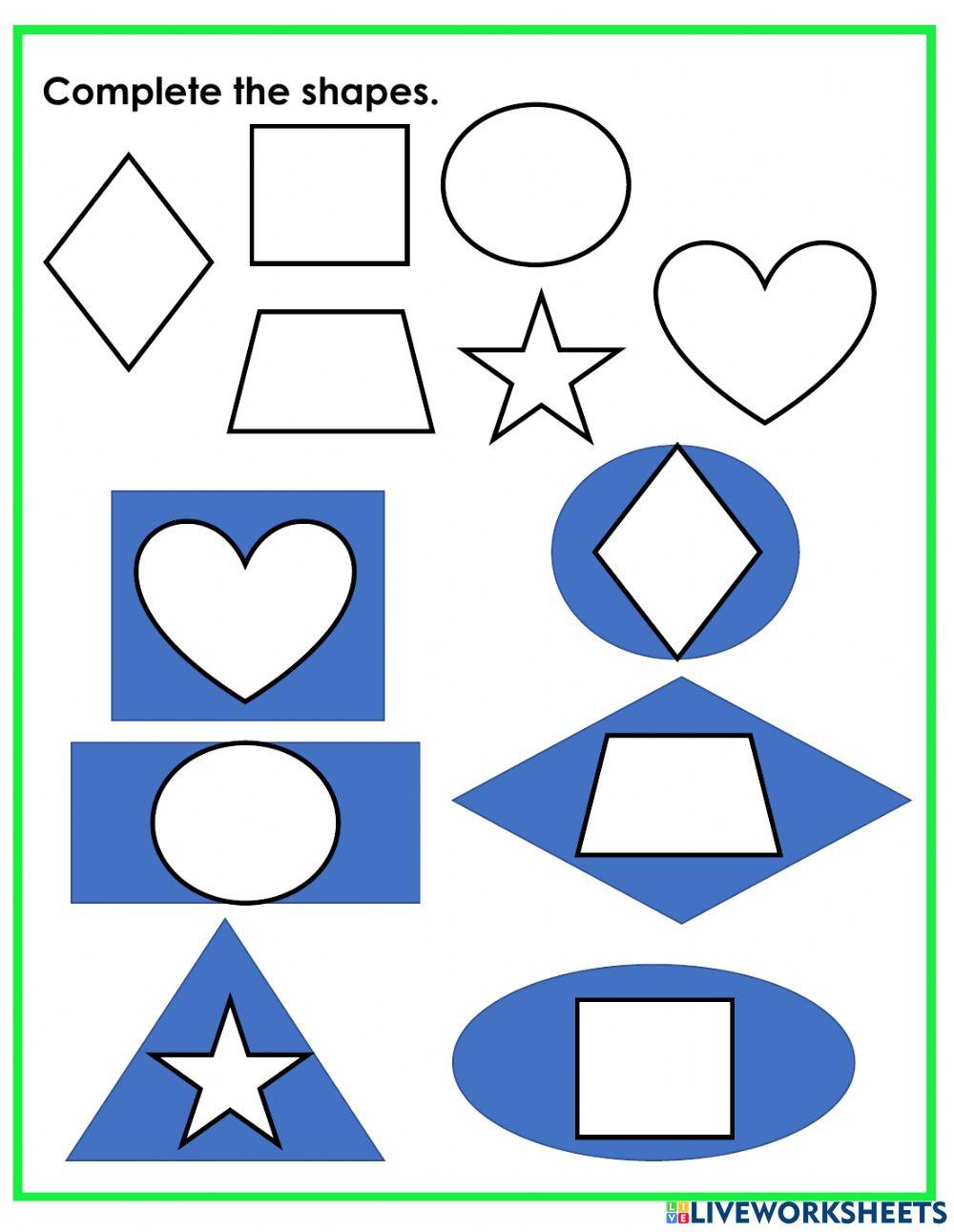 Shapes2 worksheet | Live Worksheets