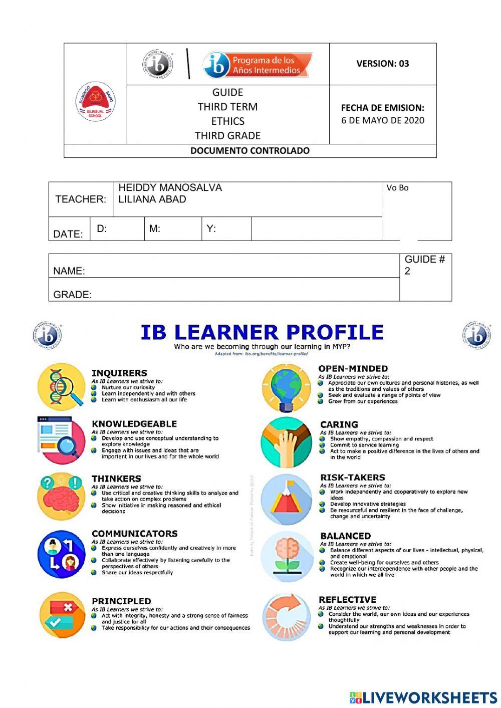 Ib wordsearch worksheet | Live Worksheets