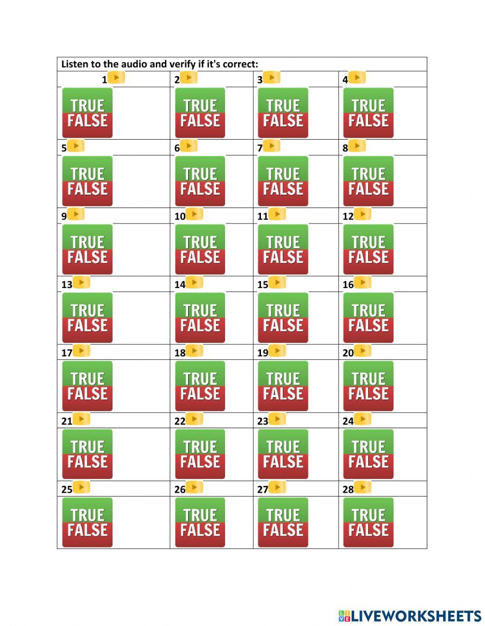 Audio Practice online exercise for | Live Worksheets