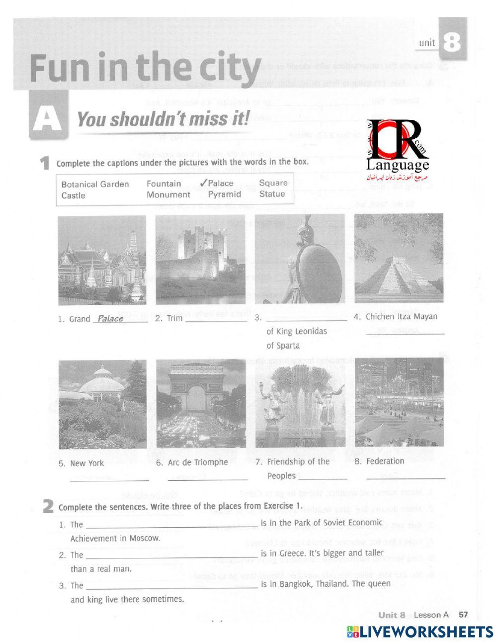 Level 2 unit 8 Lesson A You shouldn't miss it! online exercise for ...