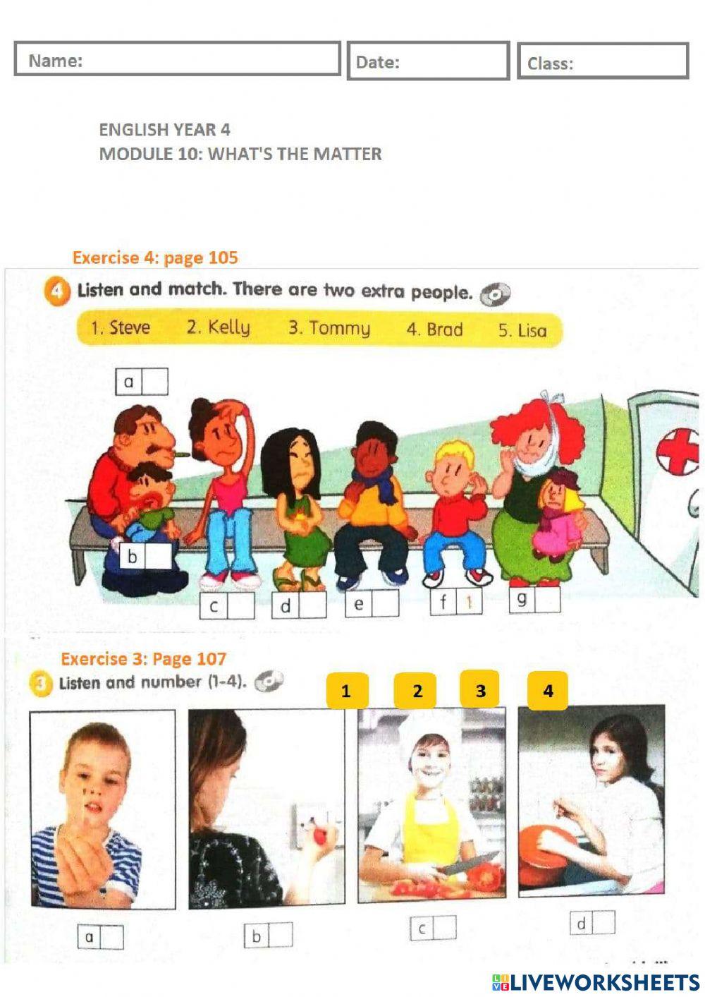 Year 4 Module 1… | Free Interactive Worksheets | 1453998