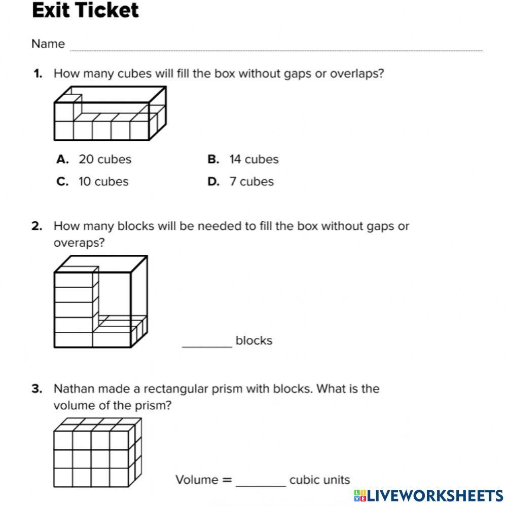 Grade 5 Finding Volume Using Unit Cubes 2856 Grade 5 Finding Volume Using Unit Cubes 2856