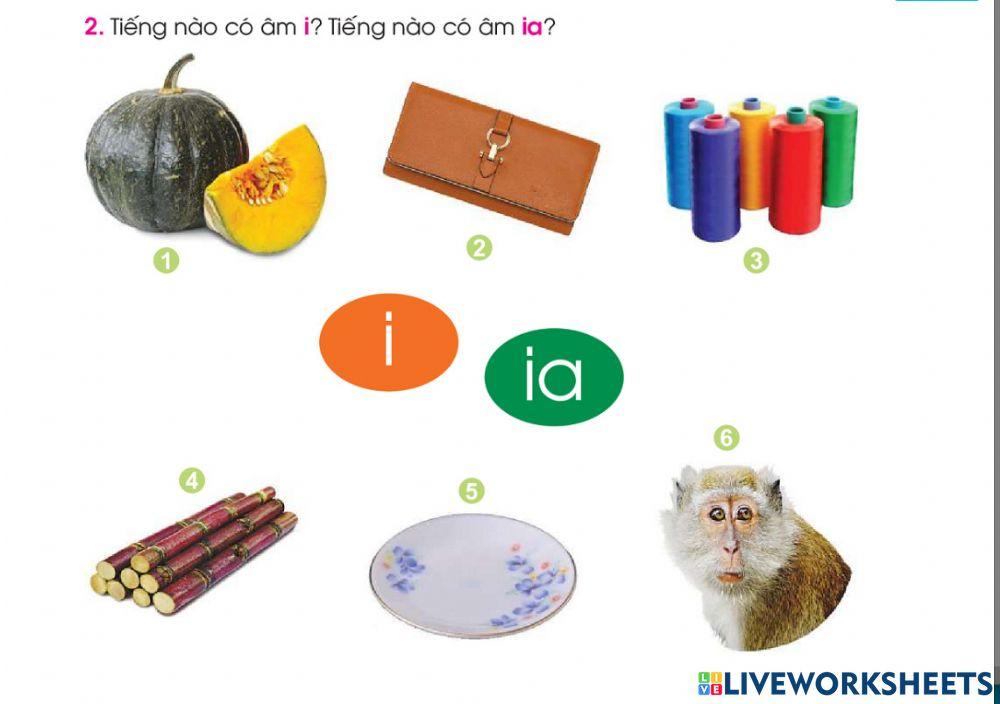 Bài 13: i - ia 1455136 | Lê Thị Tươi | Live Worksheets