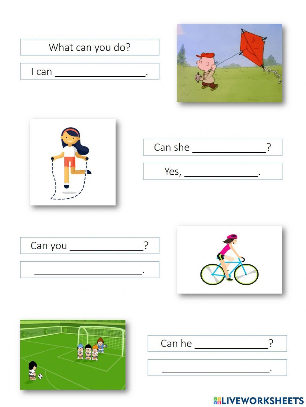 Can you...? English as a Second Language (ESL) worksheet | Live Worksheets