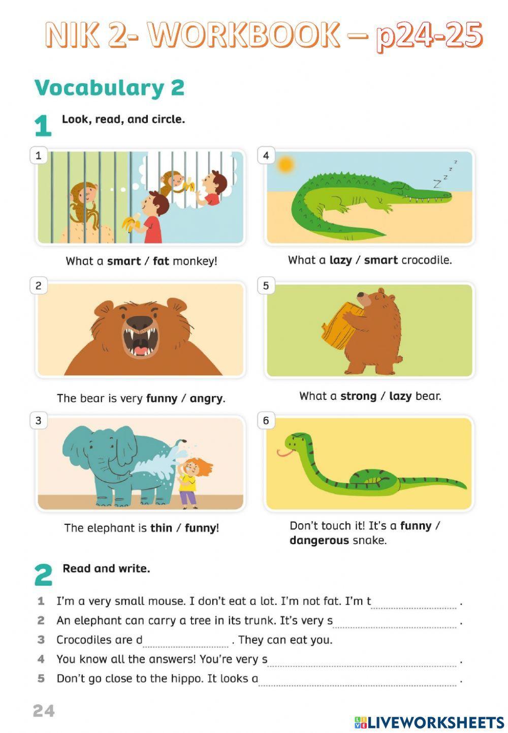 Nik2- wb 24,25 worksheet | Live Worksheets