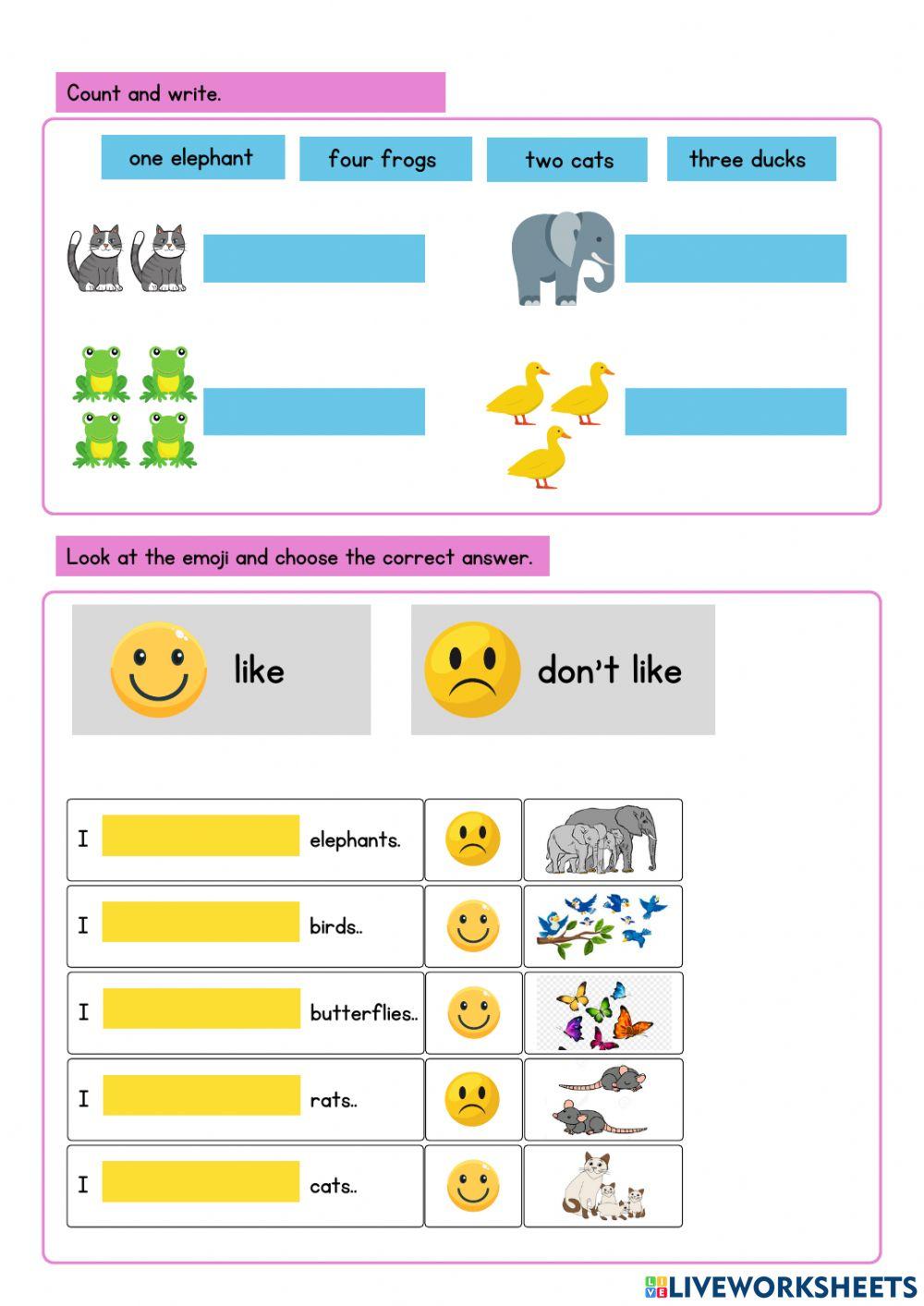 Pet show assessment worksheet | Live Worksheets
