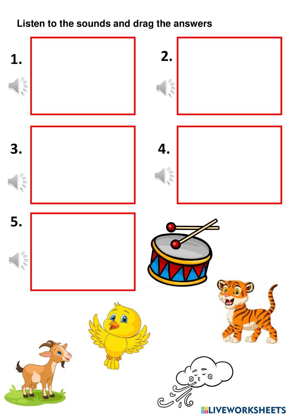 Sounds around u… | Free Interactive Worksheets | 1455510