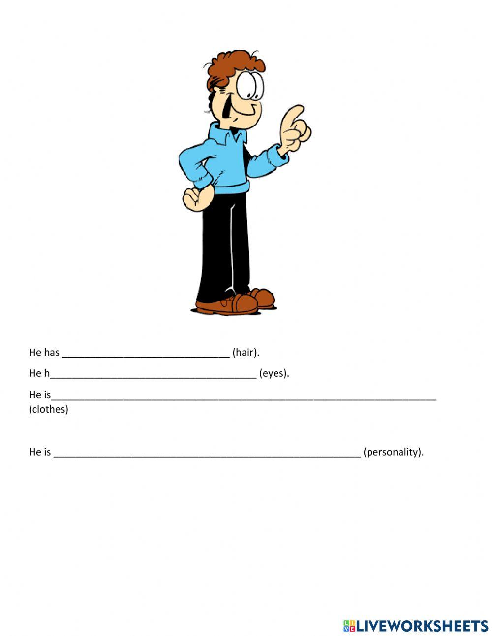 Describe me! | LiveWorksheets | 1455944
