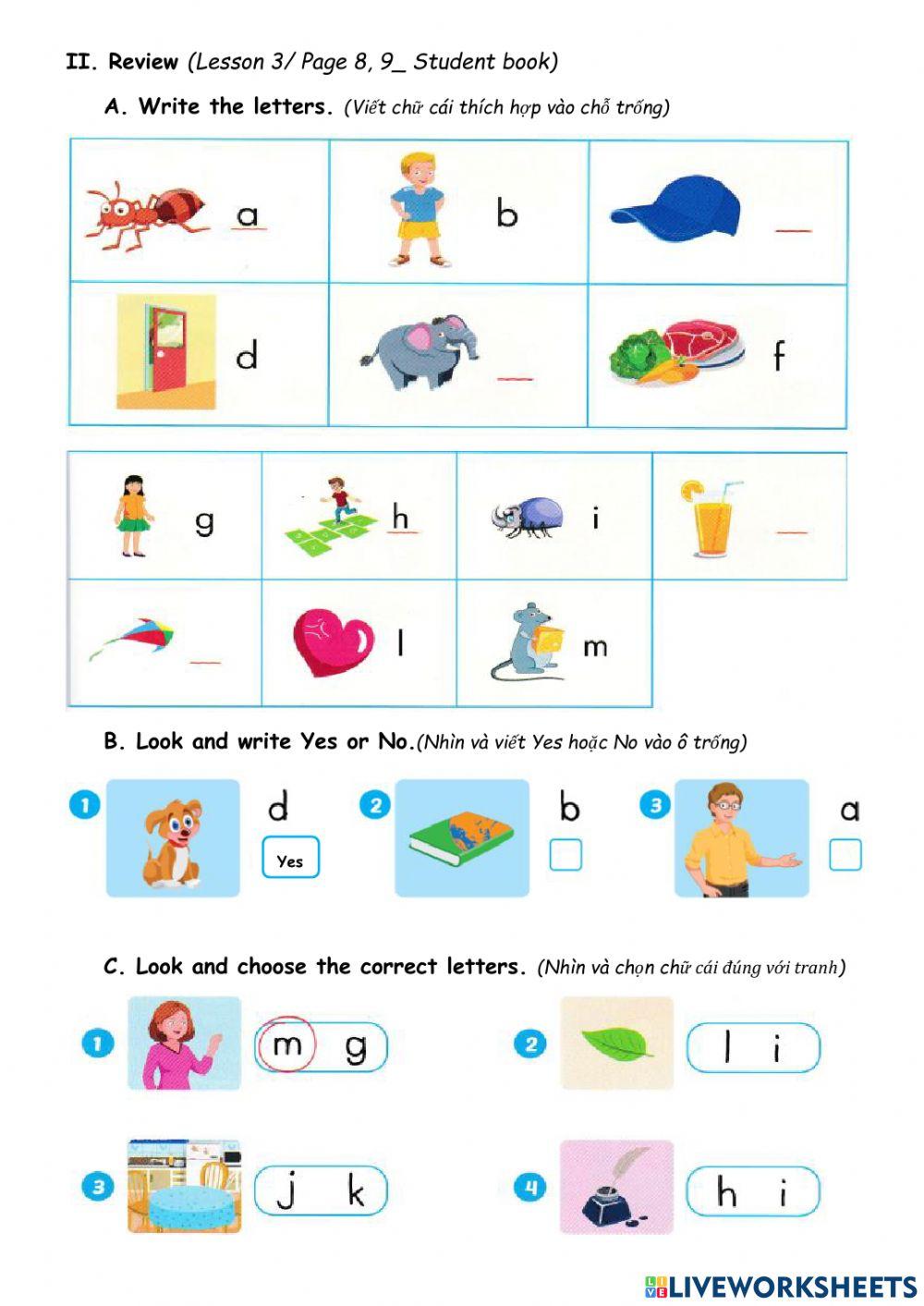 TA2-Getting Started (L23) worksheet | Live Worksheets