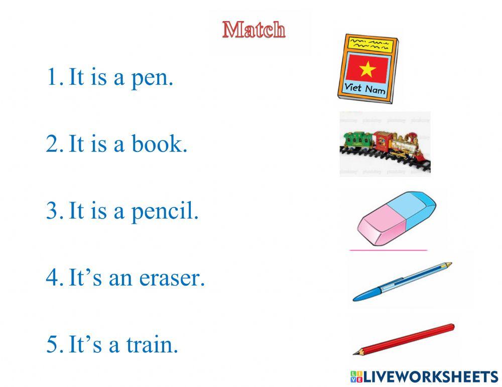 Match online exercise for 3 | Live Worksheets