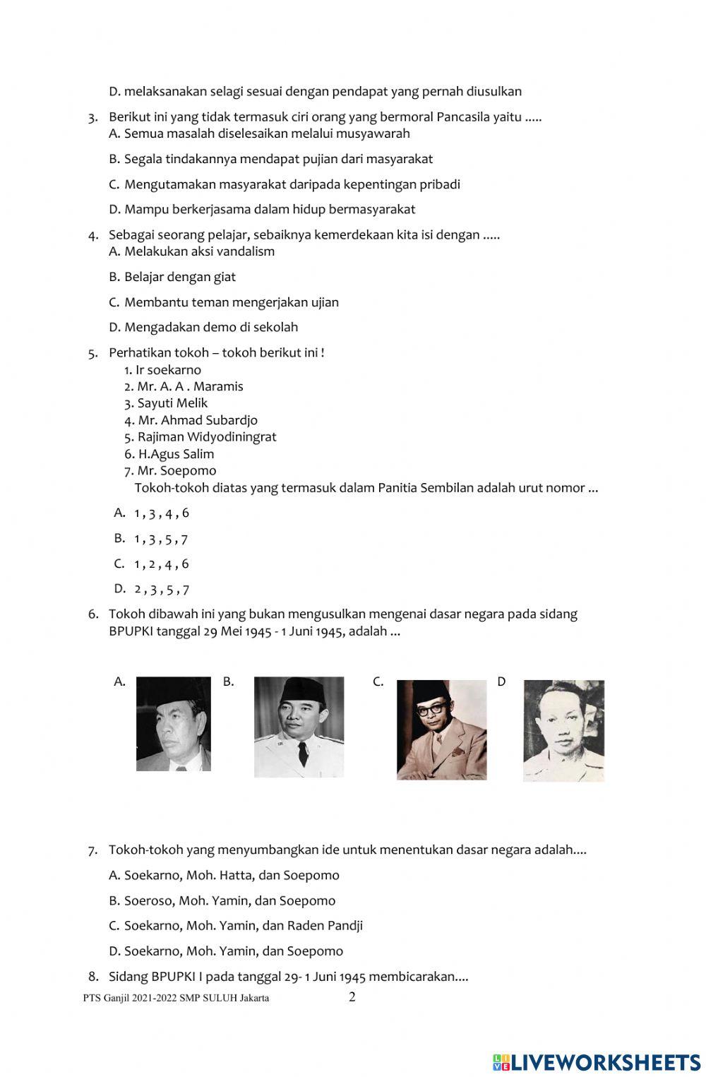 PKn activity for 7 | Live Worksheets