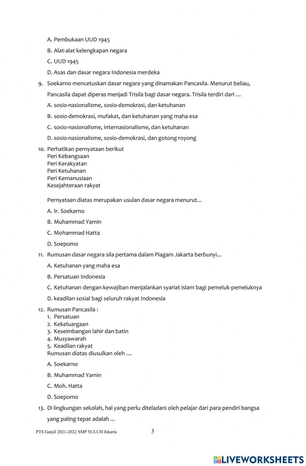 PKn activity for 7 | Live Worksheets