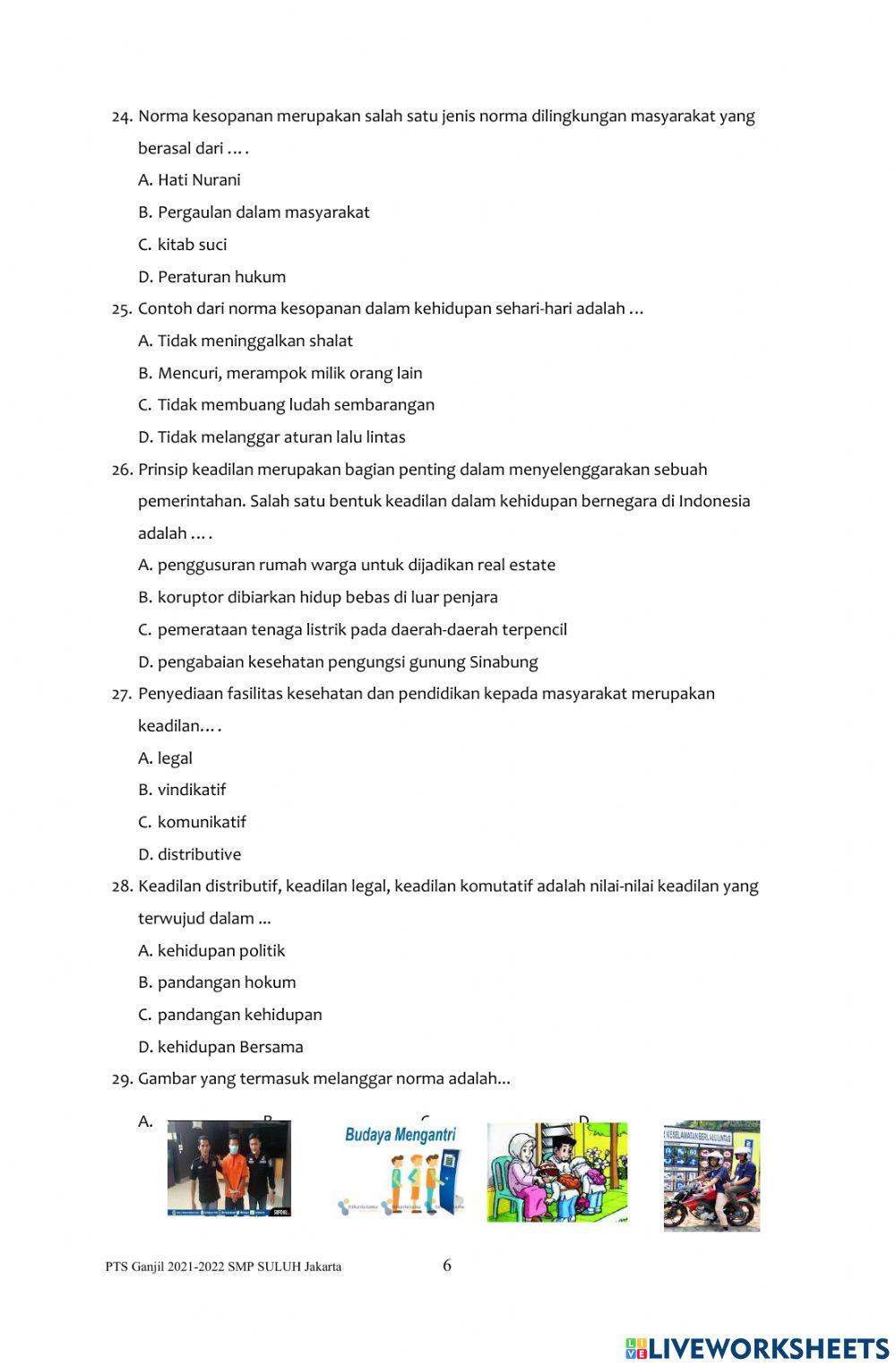 PKn activity for 7 | Live Worksheets