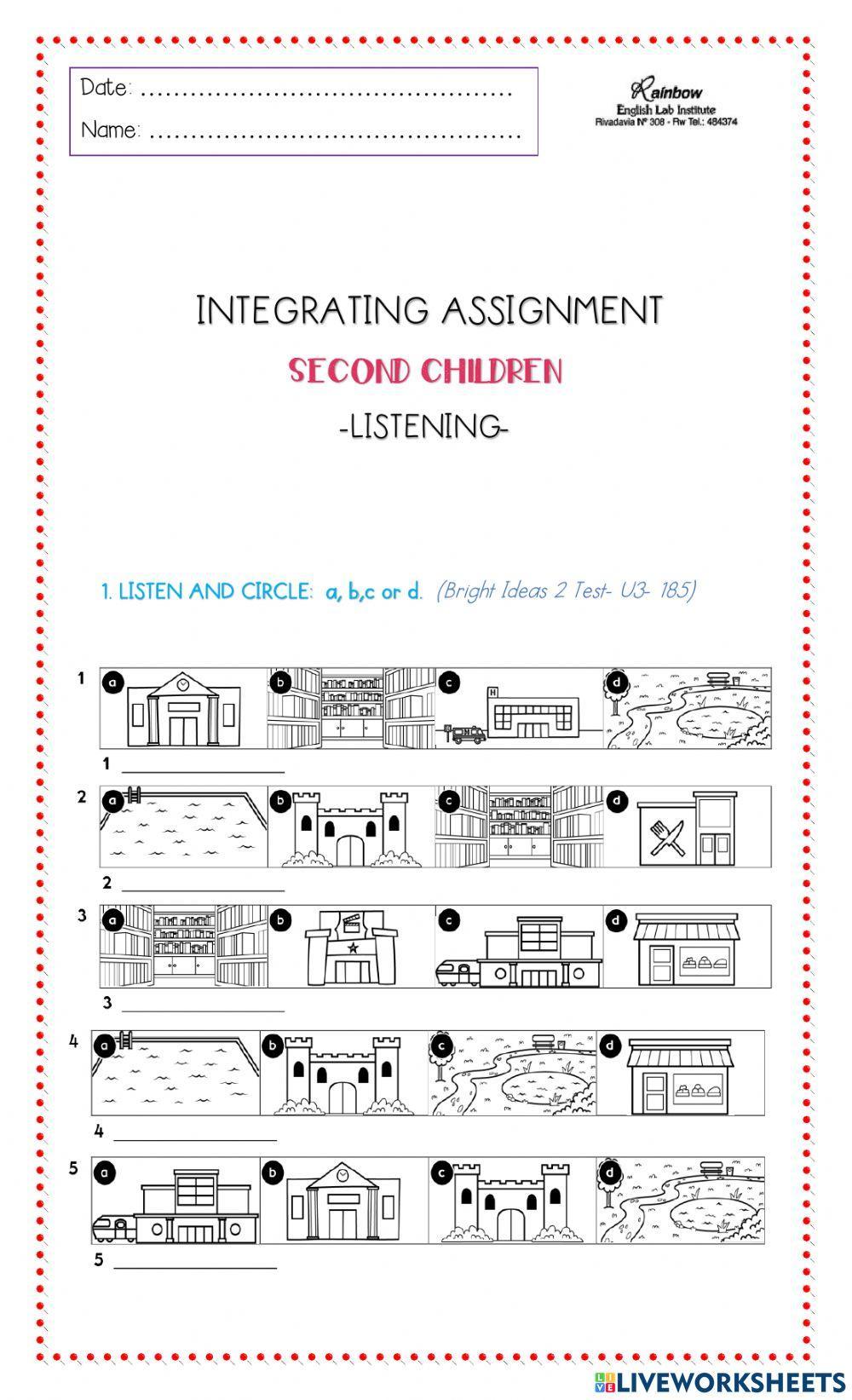 Listening IA Se… | Free Interactive Worksheets | 1456904
