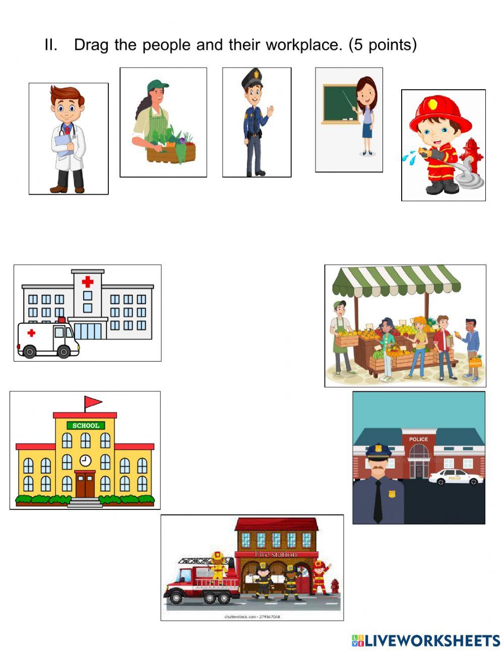 Myself and Community worksheet | Live Worksheets