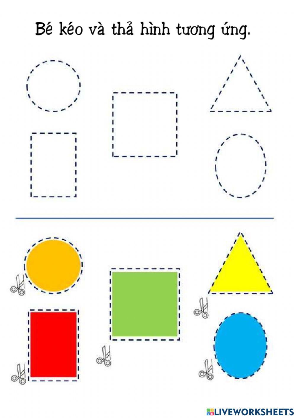 Geometry exercise for Preschool | Live Worksheets