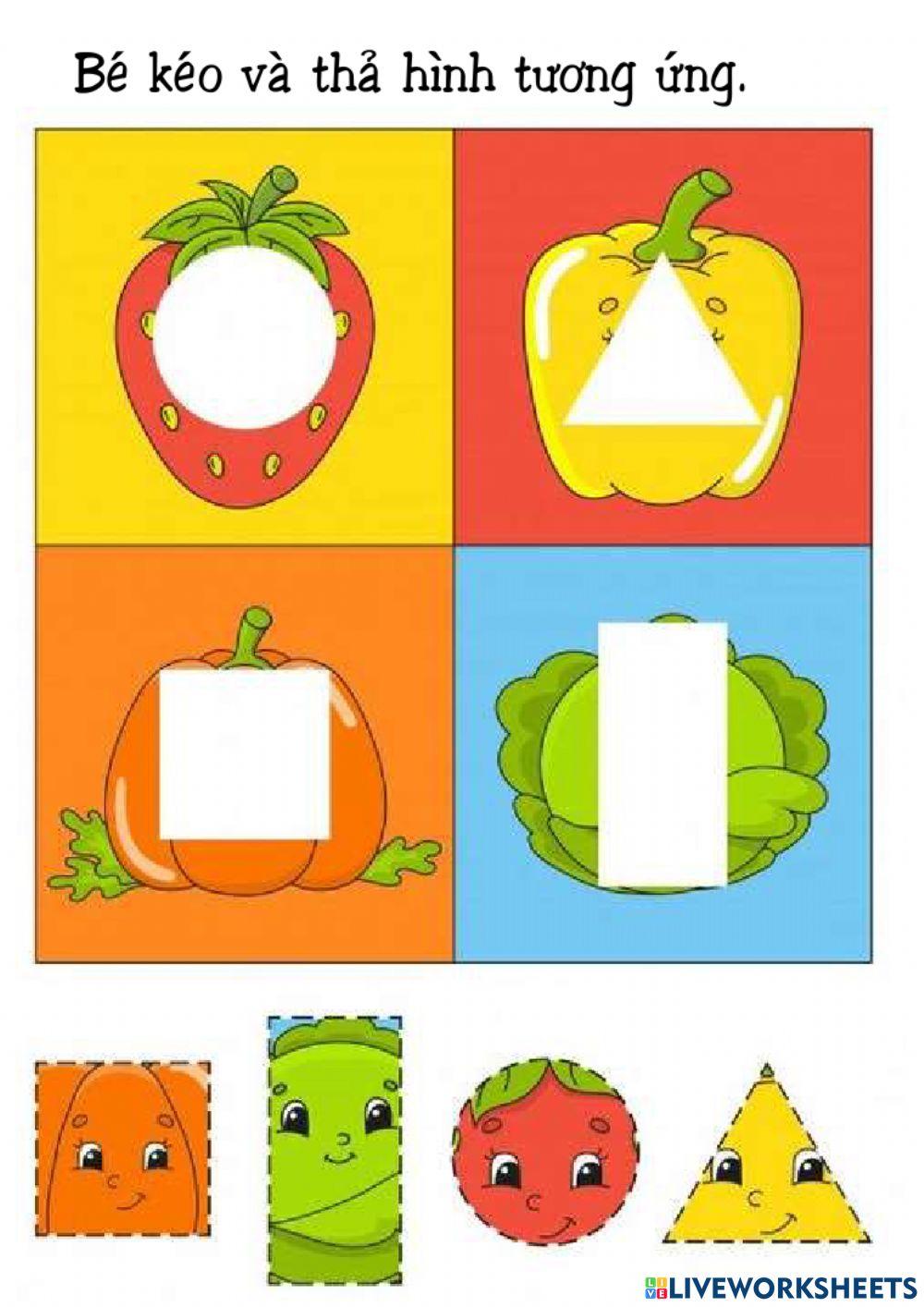 Geometry exercise for Preschool | Live Worksheets