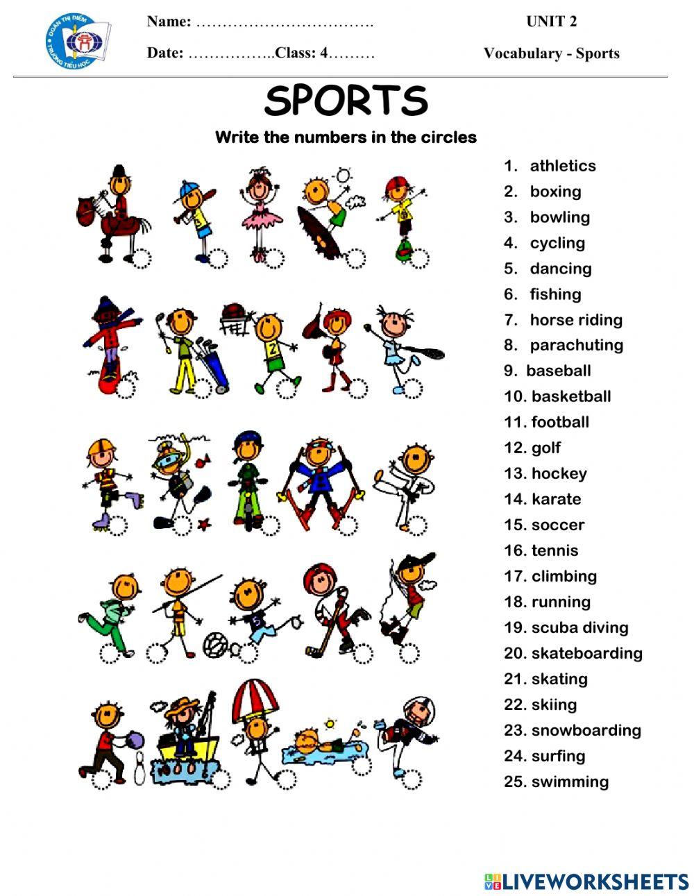 Unit 2-Sports-Vocab 1457576 | Bui_Diep99 | Live